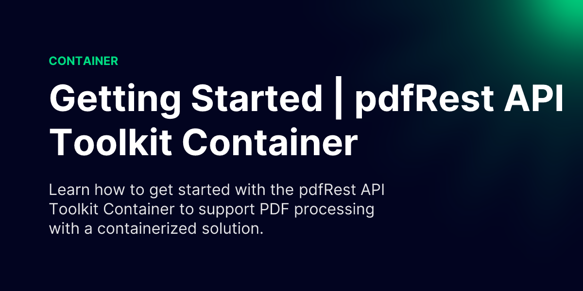 pdfRest API Toolkit Documentation